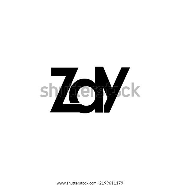 Zdy Lettering Monogram Logo Design Stock Vector (Royalty Free ...