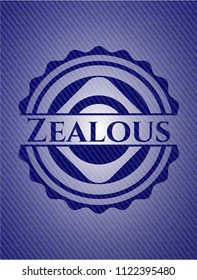 Zealous Emblem Denim Texture Stock Vector (Royalty Free) 1122395480 ...