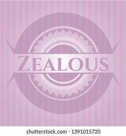Zealous Pink Emblem Vector Illustration Detailed Stock Vector (Royalty ...