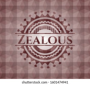 Zealous Red Emblem Geometric Background Seamless Stock Vector (Royalty ...