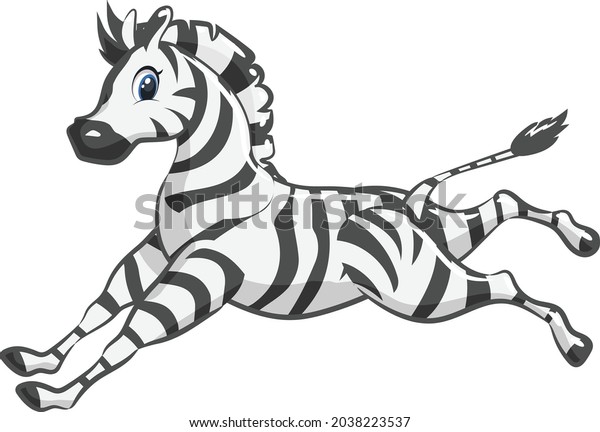 Zebra Cartoon Vector Art Illustration: เวกเตอร์สต็อก (ปลอดค่าลิขสิทธิ์ ...