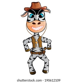 Zebra Cowboy Stock Vector (Royalty Free) 190612109 | Shutterstock