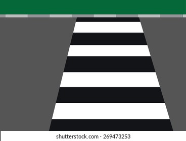 Zebra Crossing Vector Illustration Stock Vector (Royalty Free ...
