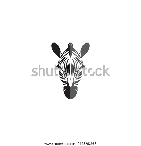 Zebra Head Logo On White Background Stock Vector (Royalty Free ...