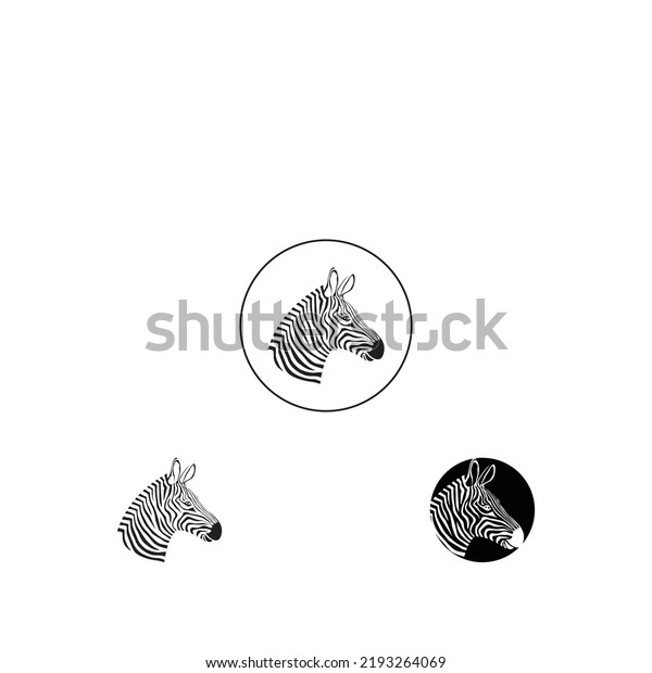 Zebra Head Logo On White Background Stock Vector (Royalty Free ...