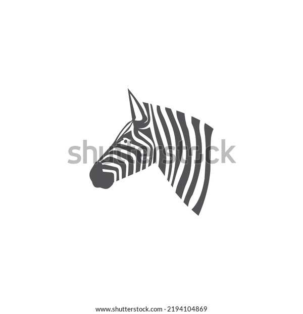 Zebra Head Logo On White Background Stock Vector (Royalty Free ...