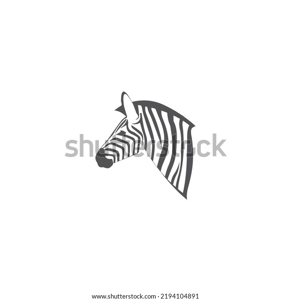 Zebra Head Logo On White Background Stock Vector (Royalty Free ...