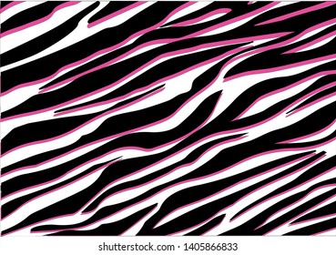 Zebra Print Design Vector Hand Drawn Stock Vector (Royalty Free ...