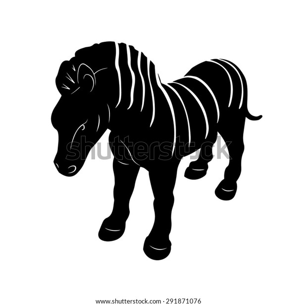 Zebra Stylized Icon Silhouette Vector Graphic Stock Vector (Royalty ...