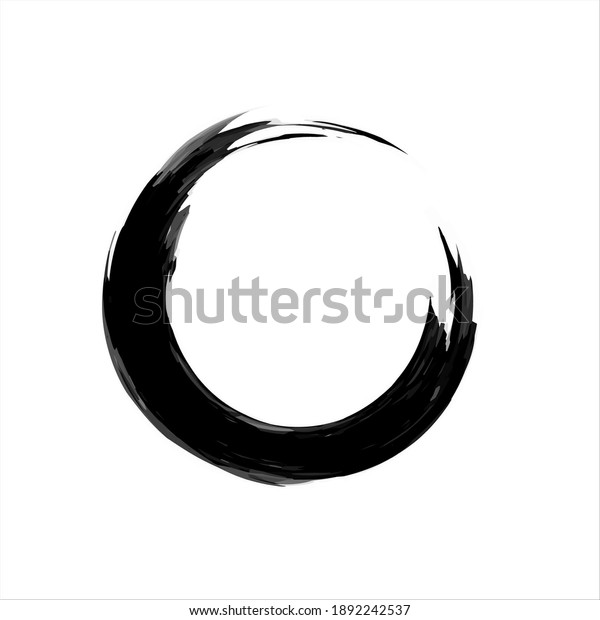 Zen Enso Symbol Ink Painted Enso Stock Vector (Royalty Free) 1892242537