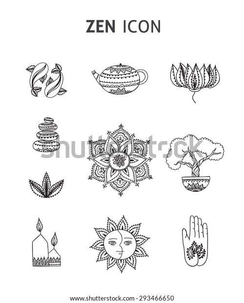 Zen Icon Buddhism Zen Philosophy Stock Vector (Royalty Free) 293466650