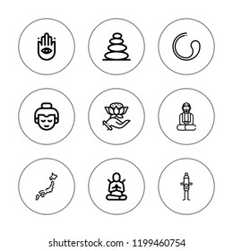 Zen Icon Set Collection 9 Outline Stock Vector (Royalty Free ...