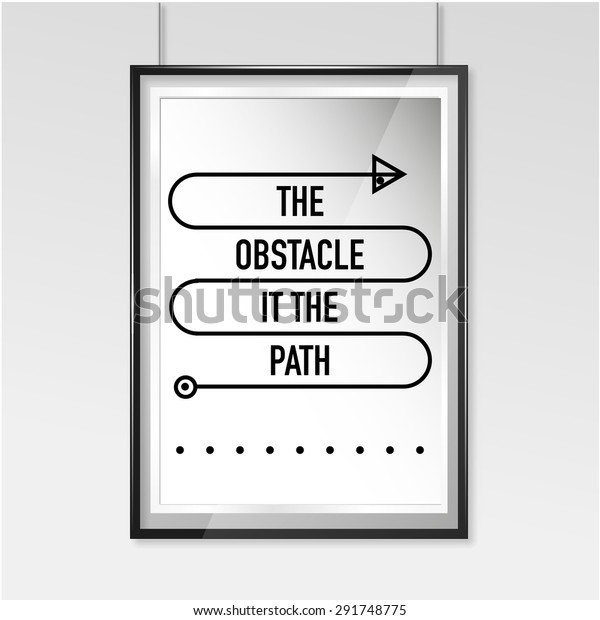 Zen Poster Obstacle Path Stock Vector (Royalty Free) 291748775 ...