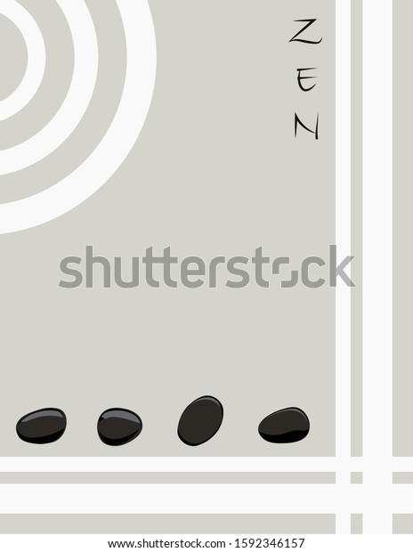 Zen Template Vector Art Illustration Stock Vector (Royalty Free ...