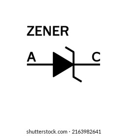 Zener Diode Electronic Symbol Vector Illustration Stock Vector (Royalty ...
