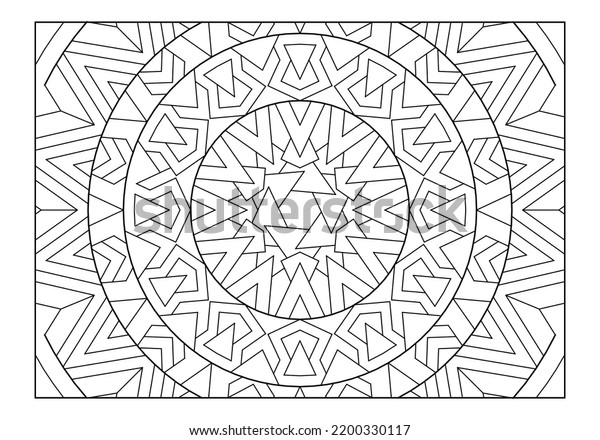 Zentangle Art Designs Landscape Coloring Pages Stock Vector (Royalty ...