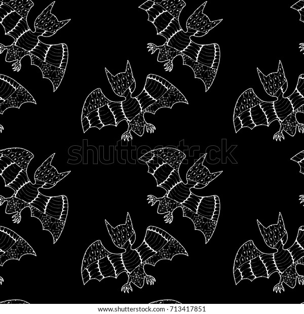 Zentangle Bats Hand Drawn Traced Vector Stock Vector (Royalty Free ...