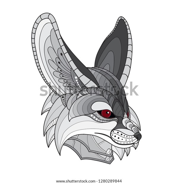 Zentangle Fox Zentangle Animal Hand Drawn Stock Vector (Royalty Free ...