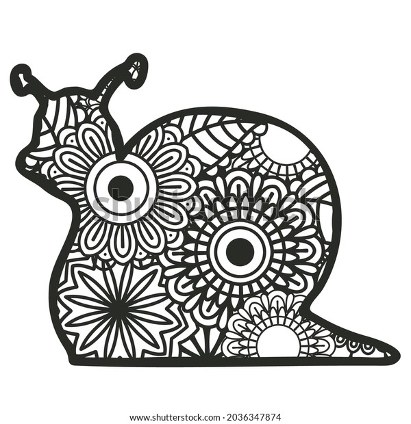 Zentangle Snail Isolated On White Background Stock Vector (Royalty Free ...