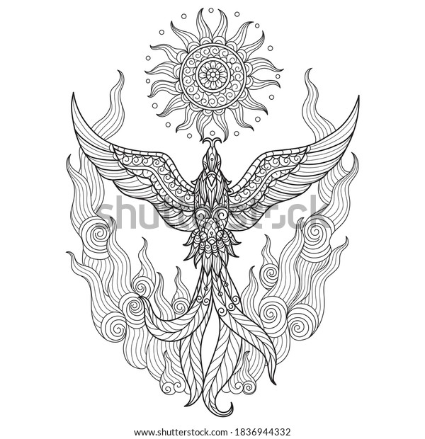 Zentangle Stylized Cartoon Isolated On White Stock Vector (Royalty Free ...
