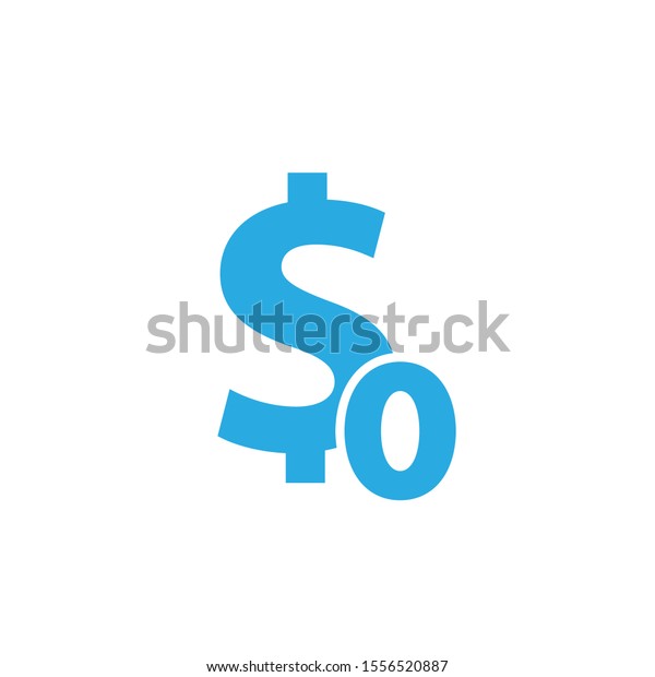 Zero Cost Icon Clipart Image Isolated Stok Vektör (Telifsiz) 1556520887 ...