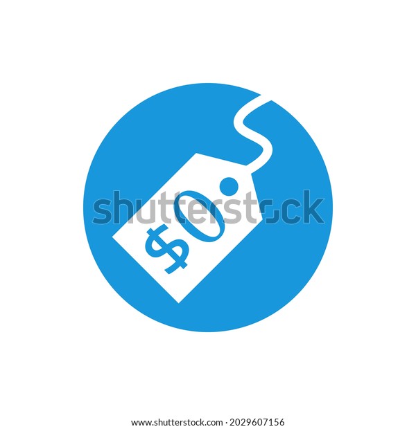 Zero Cost Round Icon Clipart Image Stock Vector (Royalty Free ...