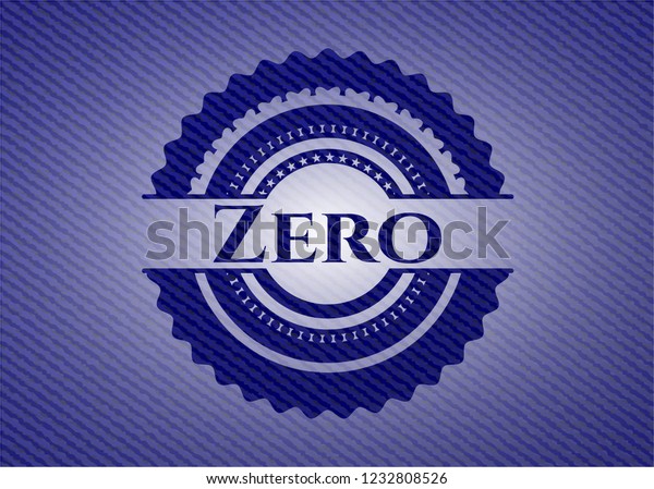 Zero Emblem Jean Background Stock Vector (Royalty Free) 1232808526 ...