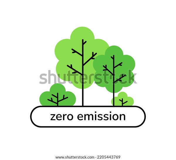 Zero Emissions Banner Label Sign Isolated Stock Vector (Royalty Free ...