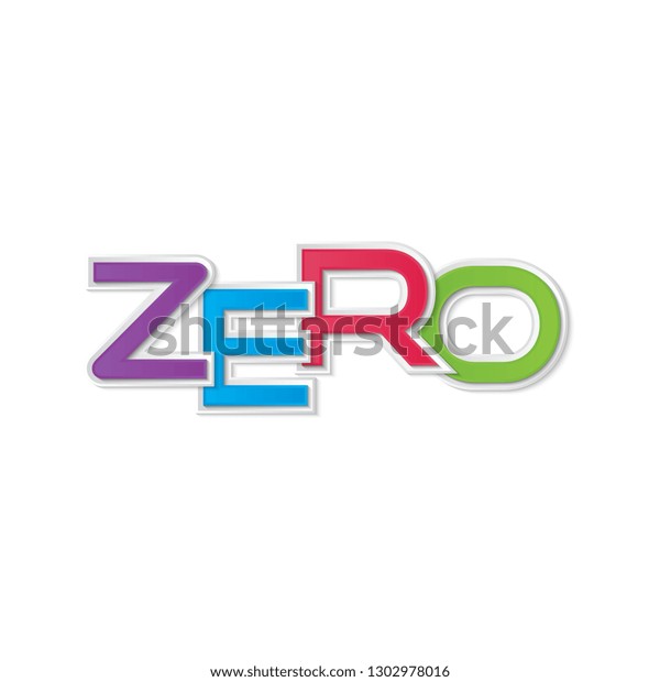 Zero Letters Banner On White Background Stock Vector (Royalty Free ...