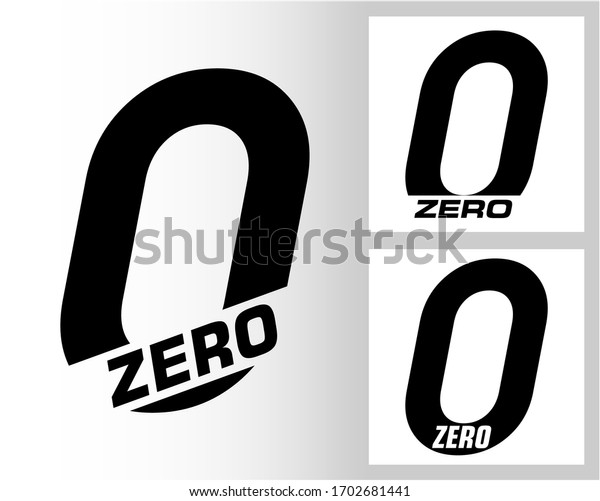 Zero Numeral Word Logo Number Zero Stock Vector (Royalty Free) 1702681441