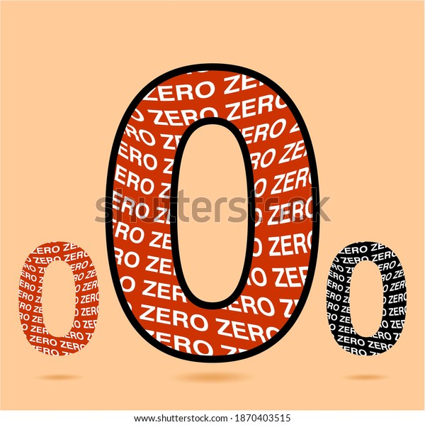 Zero Numeral Word Logo Number Zero Stock Vector (Royalty Free ...