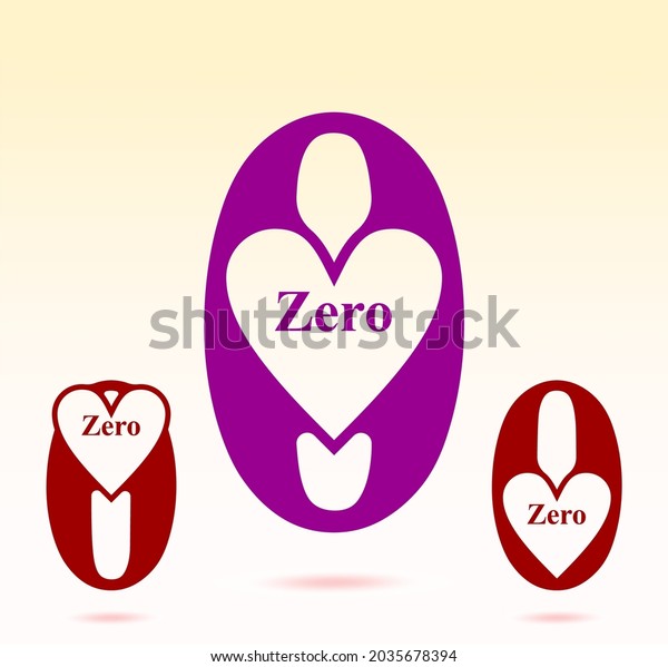 Zero Numeral Word Logo Number Zero Stock Vector (Royalty Free ...
