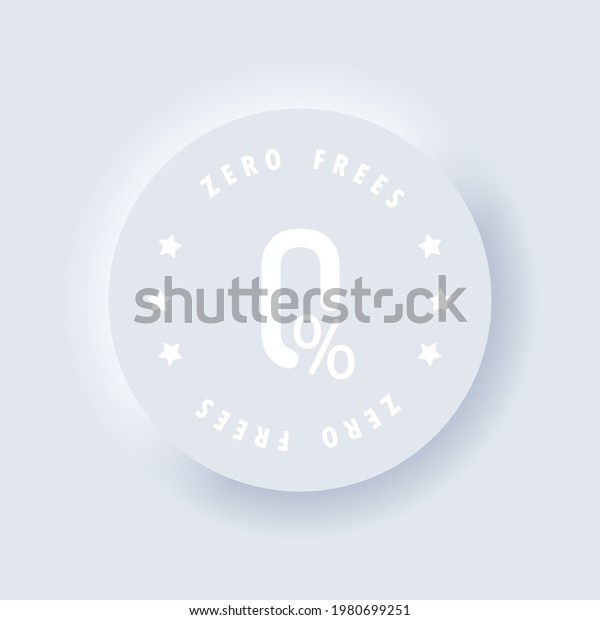 Zero Percent Zero Fees Icon Commission Stock Vector (Royalty Free ...