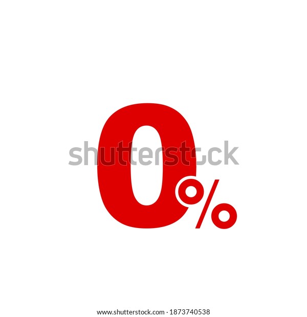 Zero Percent Icon On White Stock Stock Vector (Royalty Free) 1873740538 ...