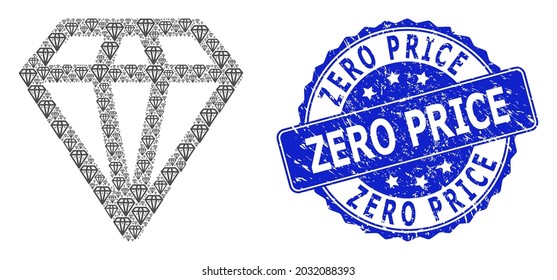 Zero Price Corroded Round Seal Print Stock Vector (Royalty Free ...