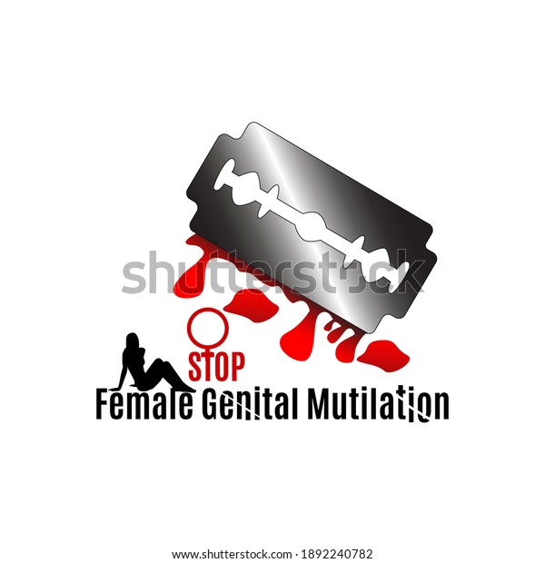 Zero Tolerance Female Genital Mutilation Stop Stock Vector (Royalty ...