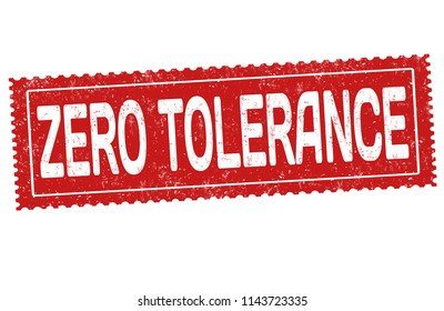 Zero Tolerance Sign Stamp On White Stock Vector (Royalty Free ...
