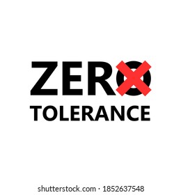 Zero Tolerance Text Design Clipart Image Stock Vector (Royalty Free ...
