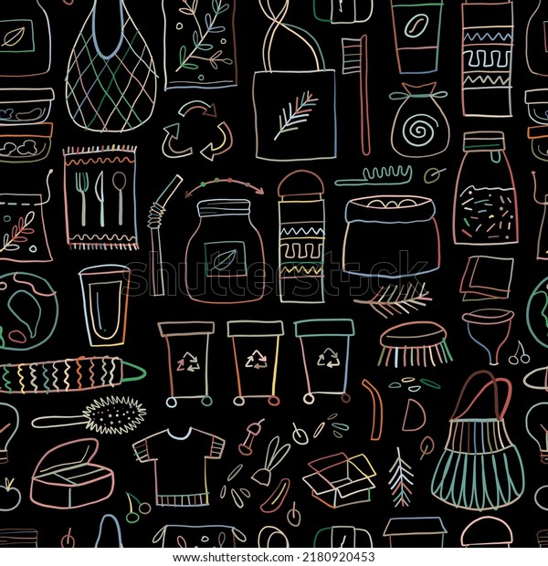 Zero Waste Concept Art Hand Drawn Stock Vector (Royalty Free ...
