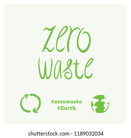 Eazy Zero Waste Hand Lettering Quote: เวกเตอร์สต็อก (ปลอดค่าลิขสิทธิ์ ...