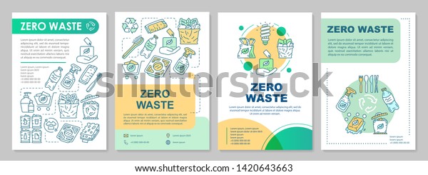 Zero Waste Lifestyle Brochure Template Layout Stock Vector (Royalty ...