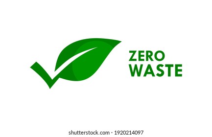 Zero Waste Logo Template Illustration Stock Vector (Royalty Free ...