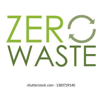 Zero Waste Logo Vector Eco Stock Vector (Royalty Free) 1383729140 ...