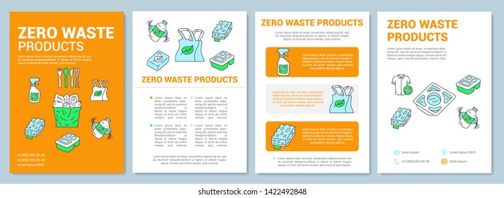 Zero Waste Products Brochure Template Layout Stock Vector (Royalty Free ...