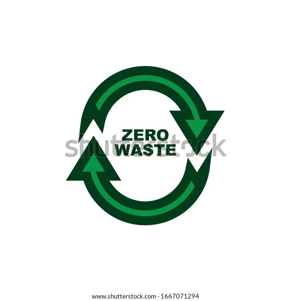 Zero Waste Recycling Symbol Icon Logo Stock Vector (Royalty Free ...