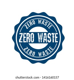 Zero Waste Rubber Stamp Label Badge Stock Vector (Royalty Free ...