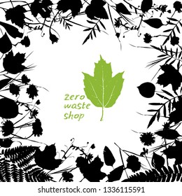 Zero Waste Shop Logo Black Green Stock Vector (Royalty Free) 1336115591 ...