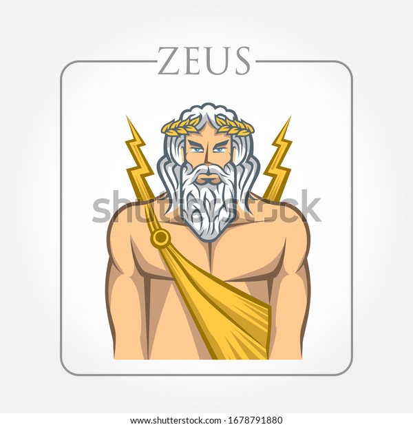 Zeus Greek God Vector Illustration Stock Vector (Royalty Free) 1678791880