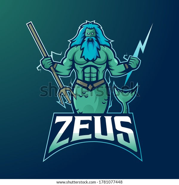 Zeus Mascot Logo Design Vector Modern Stock Vector (Royalty Free ...