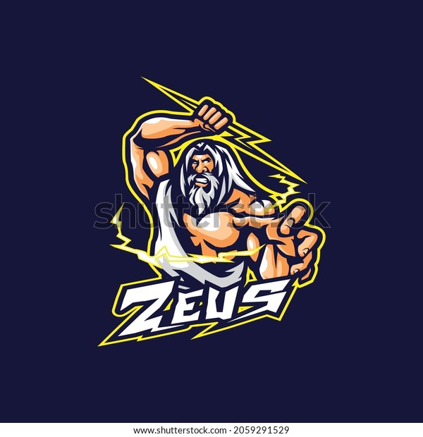 Zeus Mascot Logo Design Vector Modern Stock Vector (Royalty Free ...